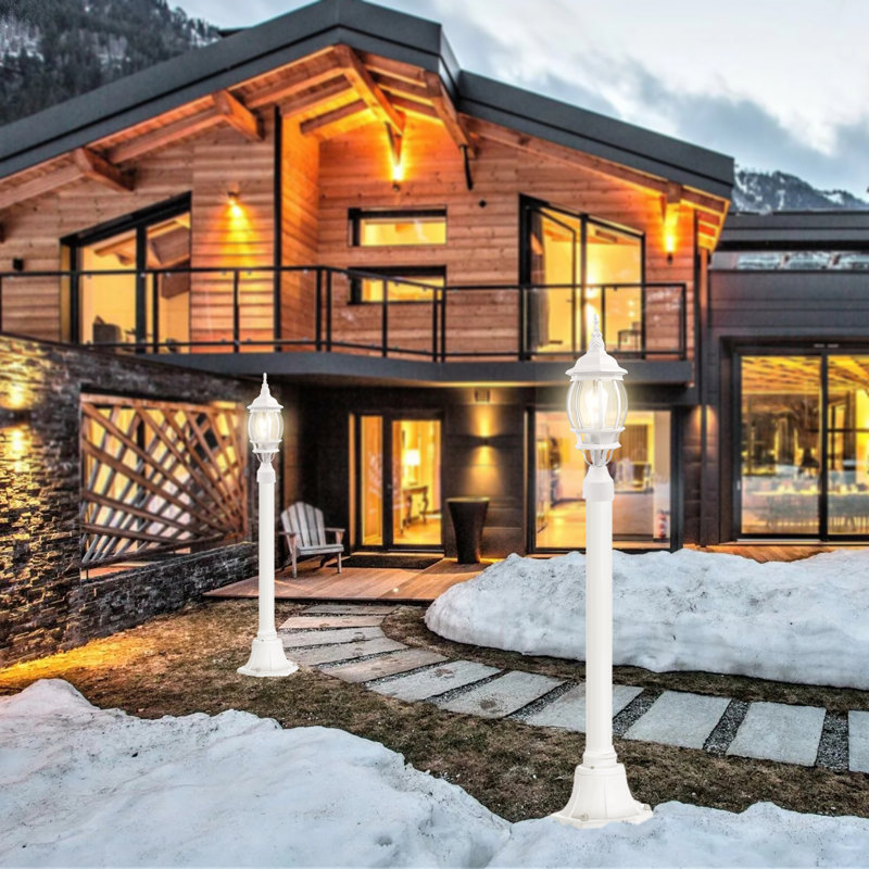 Charlton Home® Benna 1-Light 18.9" H Hardwired Transparent Pier Mount Light | Wayfair